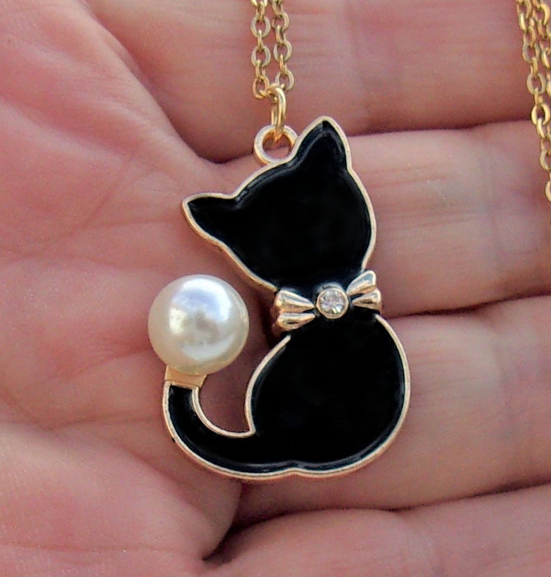 Enamel Cat Necklaces Cute Cat Necklaces Gifts for Cat - Etsy