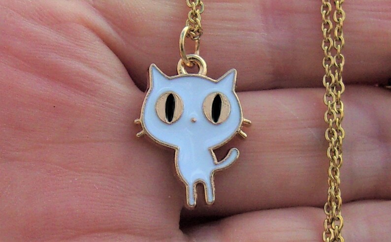 Enamel Cat Necklaces Cute Cat Necklaces Gifts for Cat - Etsy