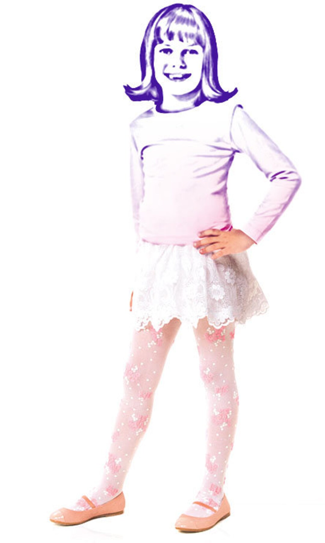 Girls Tights With Flowers Patterns Children Leggings Kids - Etsy