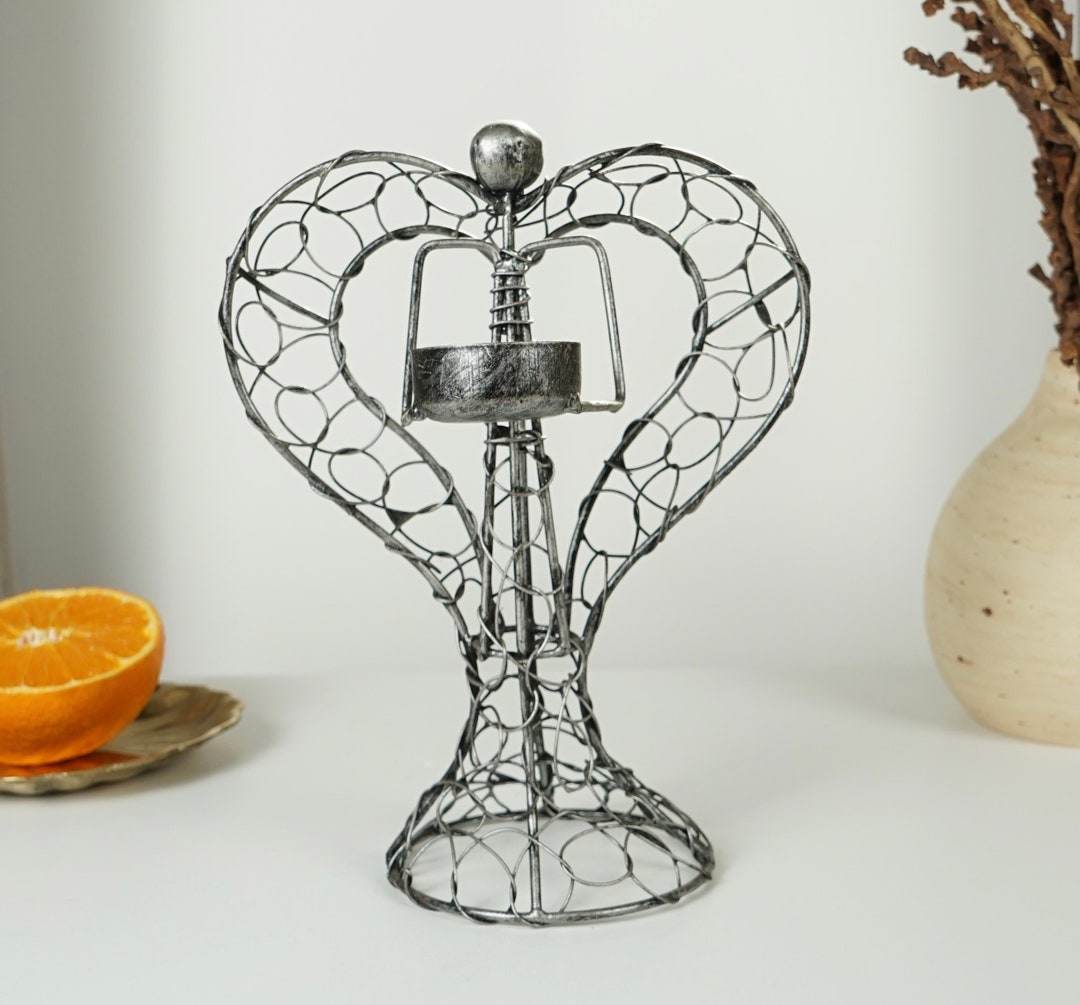 Love Symbol Tea Light Holder, Love Sign Candle Holder, Angle Metal ...