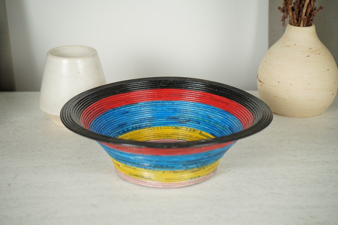 Recycle Newspaper Bowls, Quilling Bowl Art, Fruit Basket, Paper Bowls ...