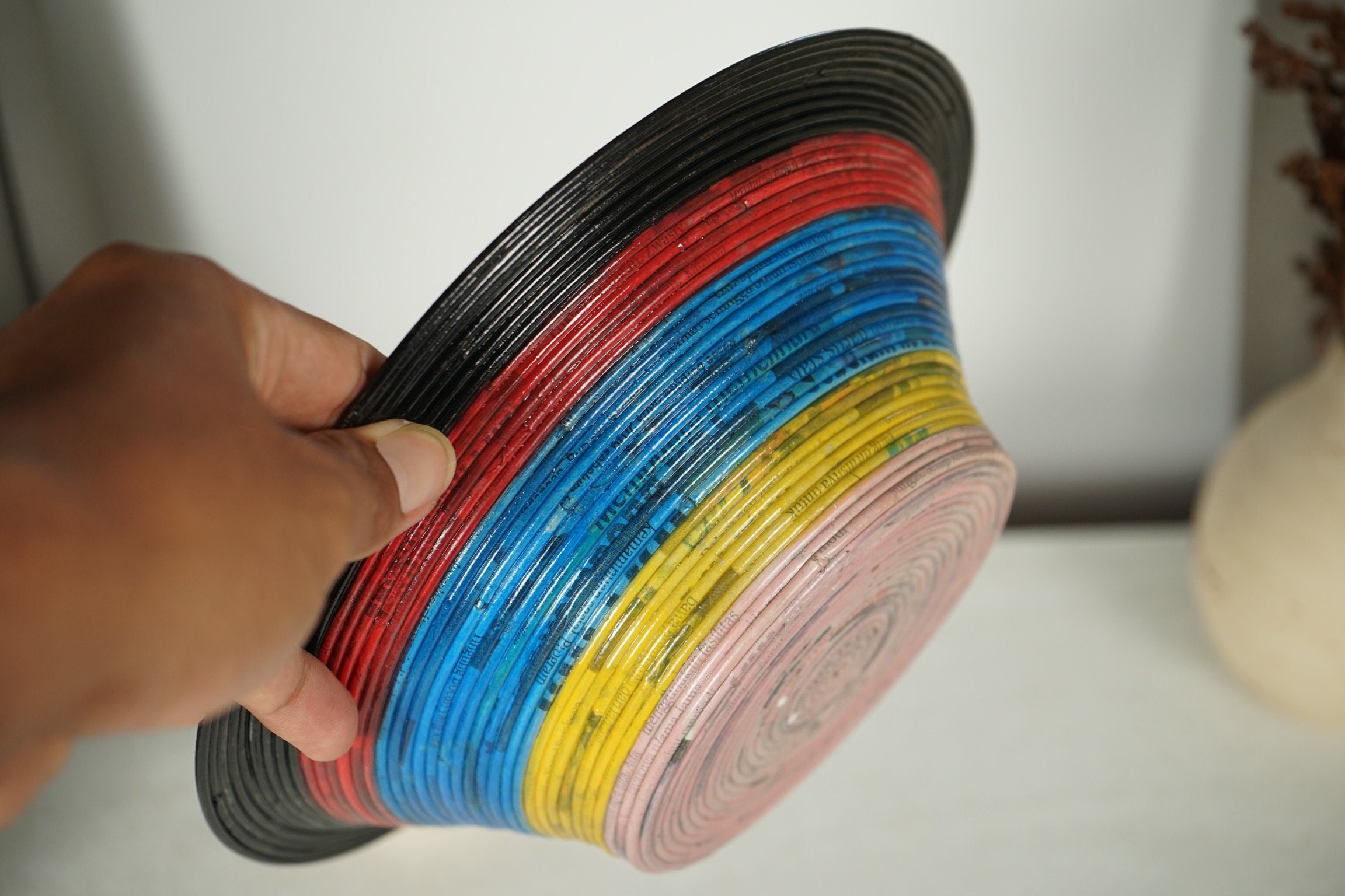 Recycle Newspaper Bowls, Quilling Bowl Art, Fruit Basket, Paper Bowls ...
