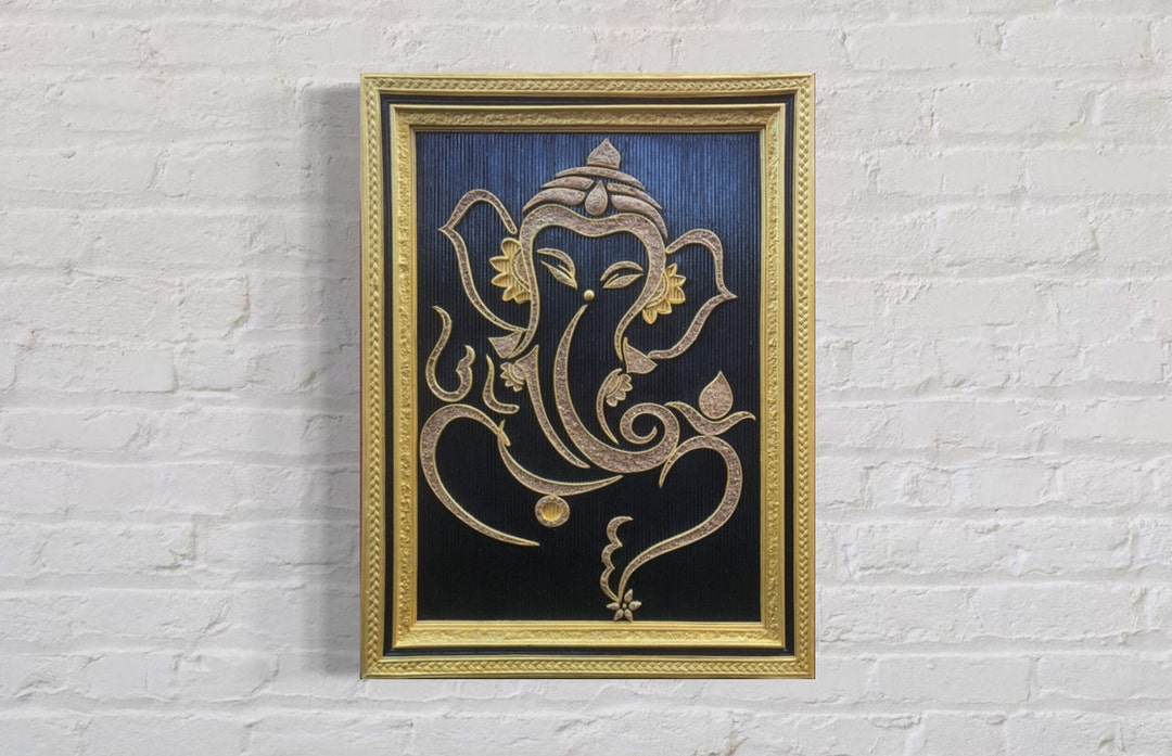 Ganesh Wall Decor, Ganesha Wall Art, Hindu God Statue, Hinduism Sign ...