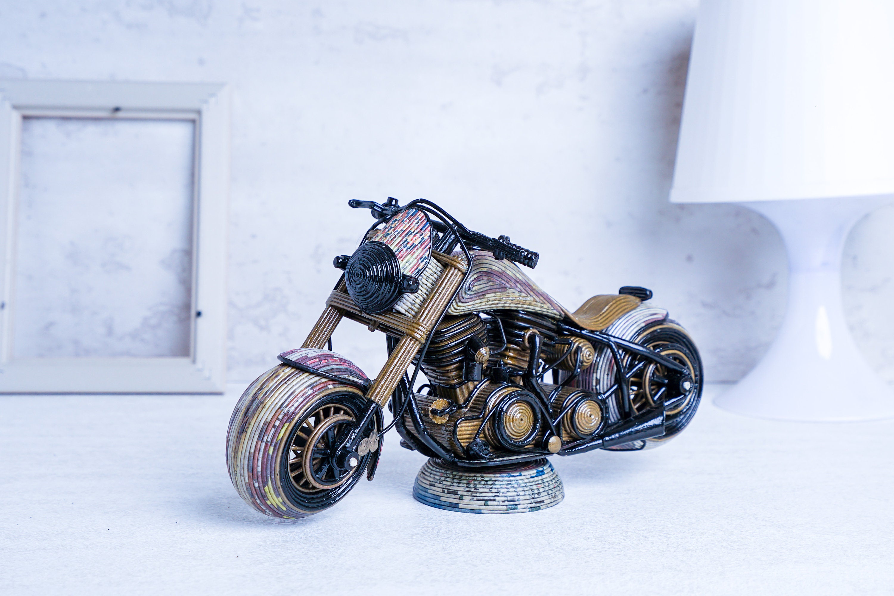 Miniature Motorcycle, Recycle Motorbike, Motorcycle Decor, Motorbike ...