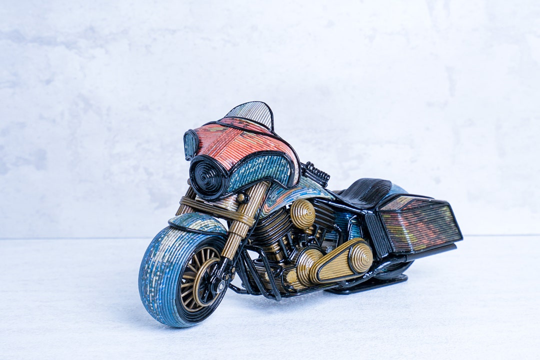 Motorcycle Gift, Motorcycle Figure, Recycle Motorcycle, Boyfriend Gift ...