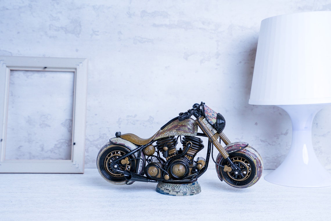 Miniature Motorcycle, Recycle Motorbike, Motorcycle Decor, Motorbike ...