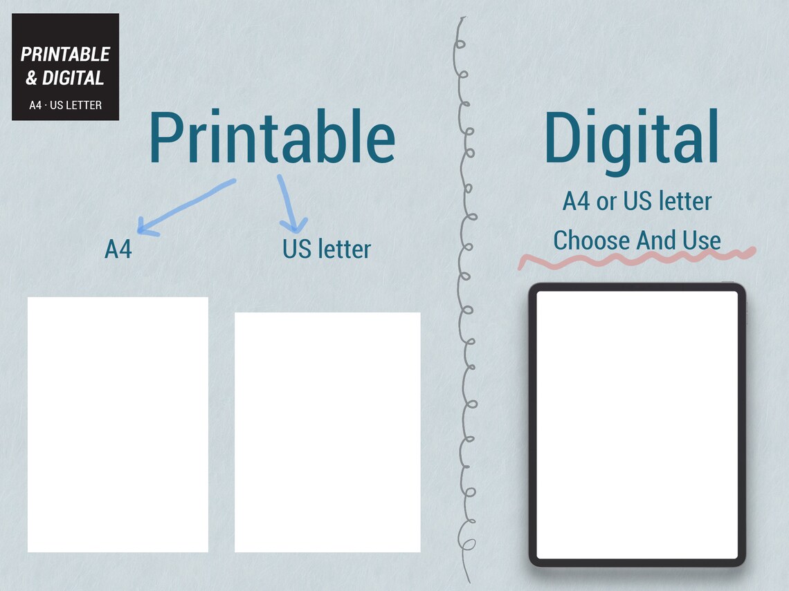 3 Box Line Note Digital / Printable / Various Design Notes / Diary ...