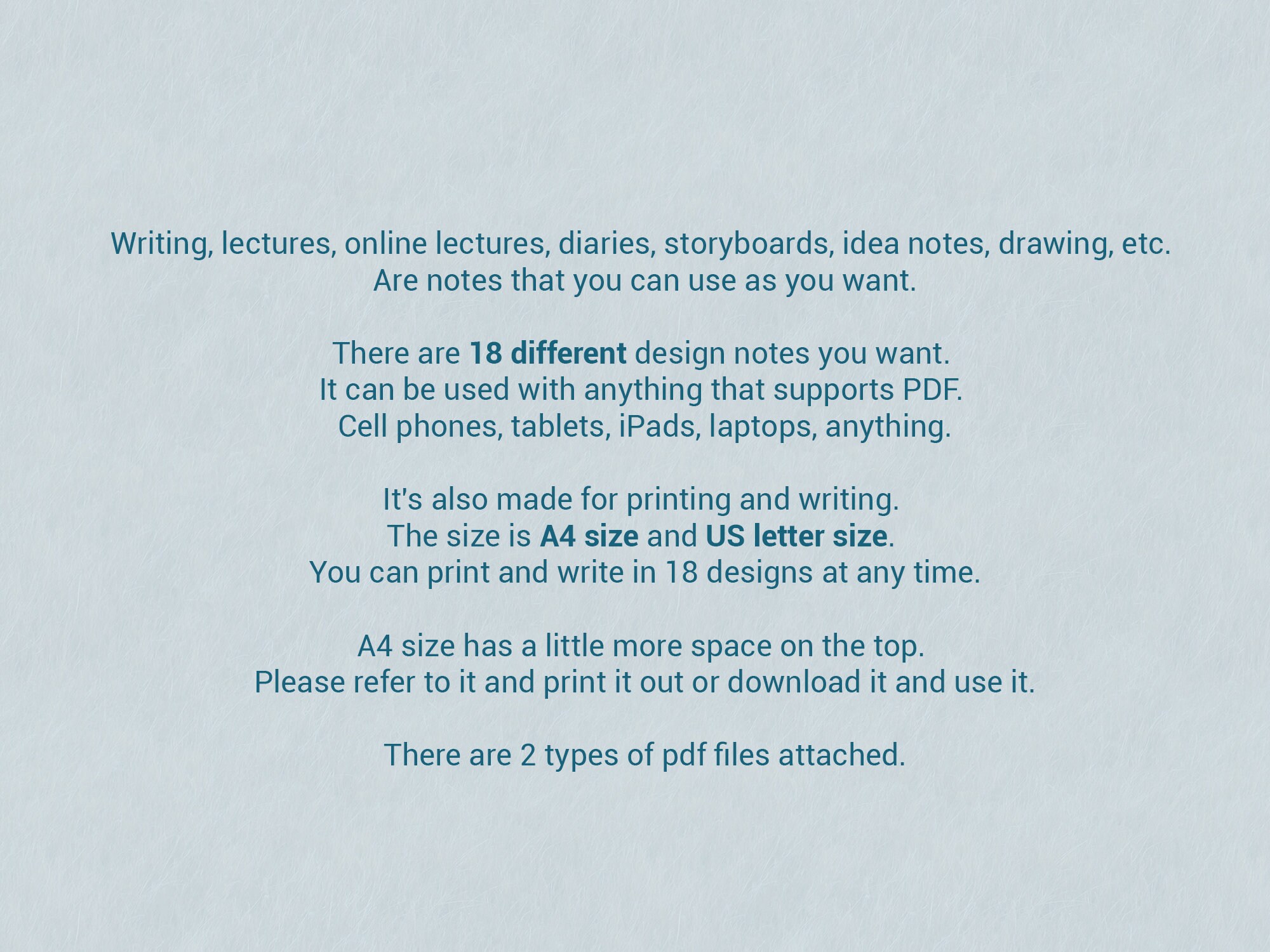 3 Box Line Note Digital / Printable / Various Design Notes / Diary ...