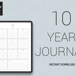 10 YEAR JOURNAL 2021-2030 Digital / Printable / Undated - Etsy