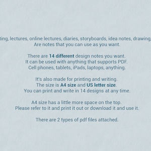 5 Box Line Note Digital / Printable / Various Design Notes / Diary ...