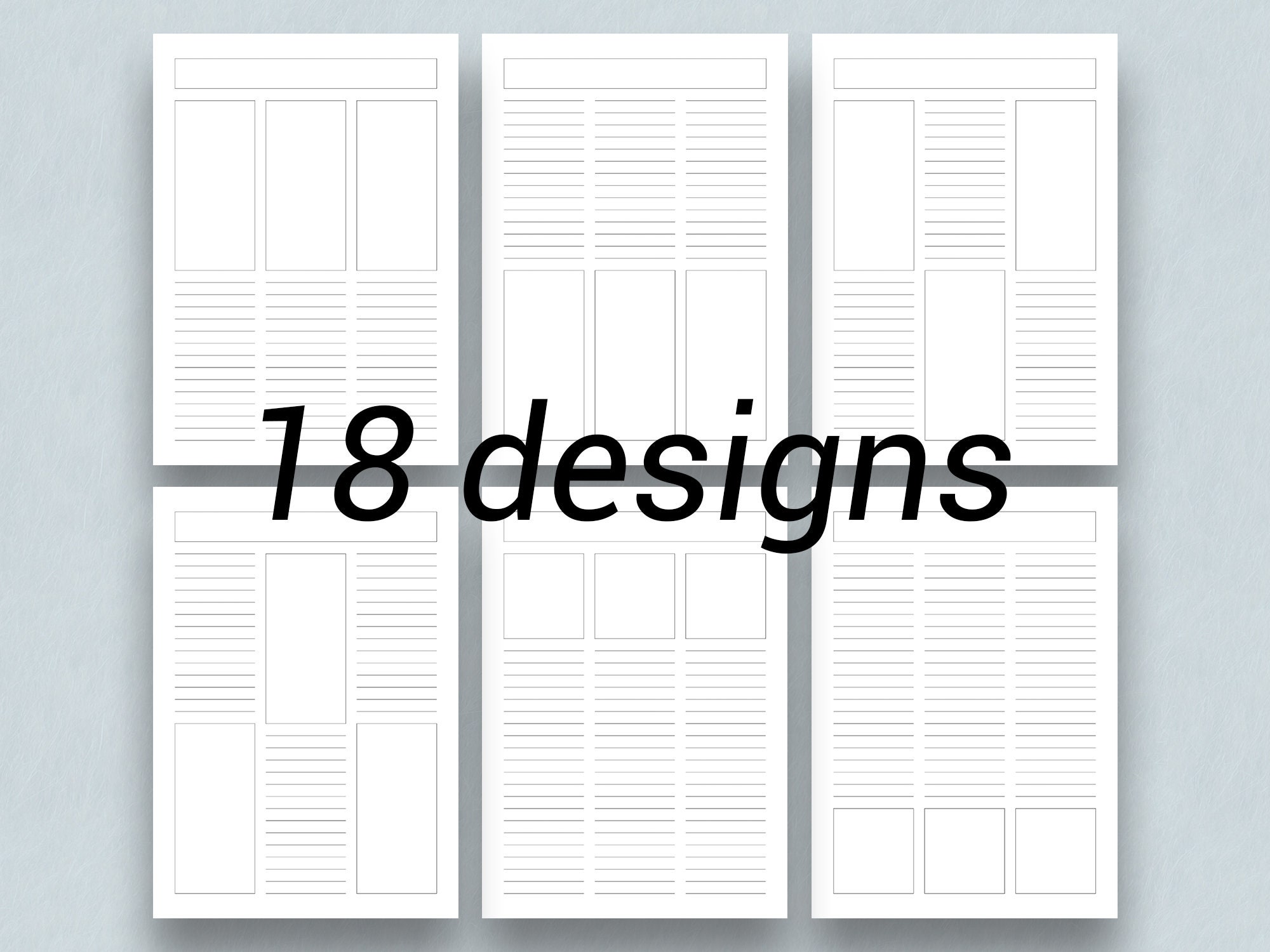 3 Box Line Note Digital / Printable / Various Design Notes / Diary ...