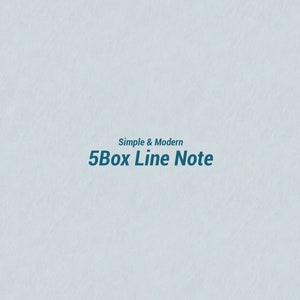 5 Box Line Note Digital / Printable / Various Design Notes / Diary ...