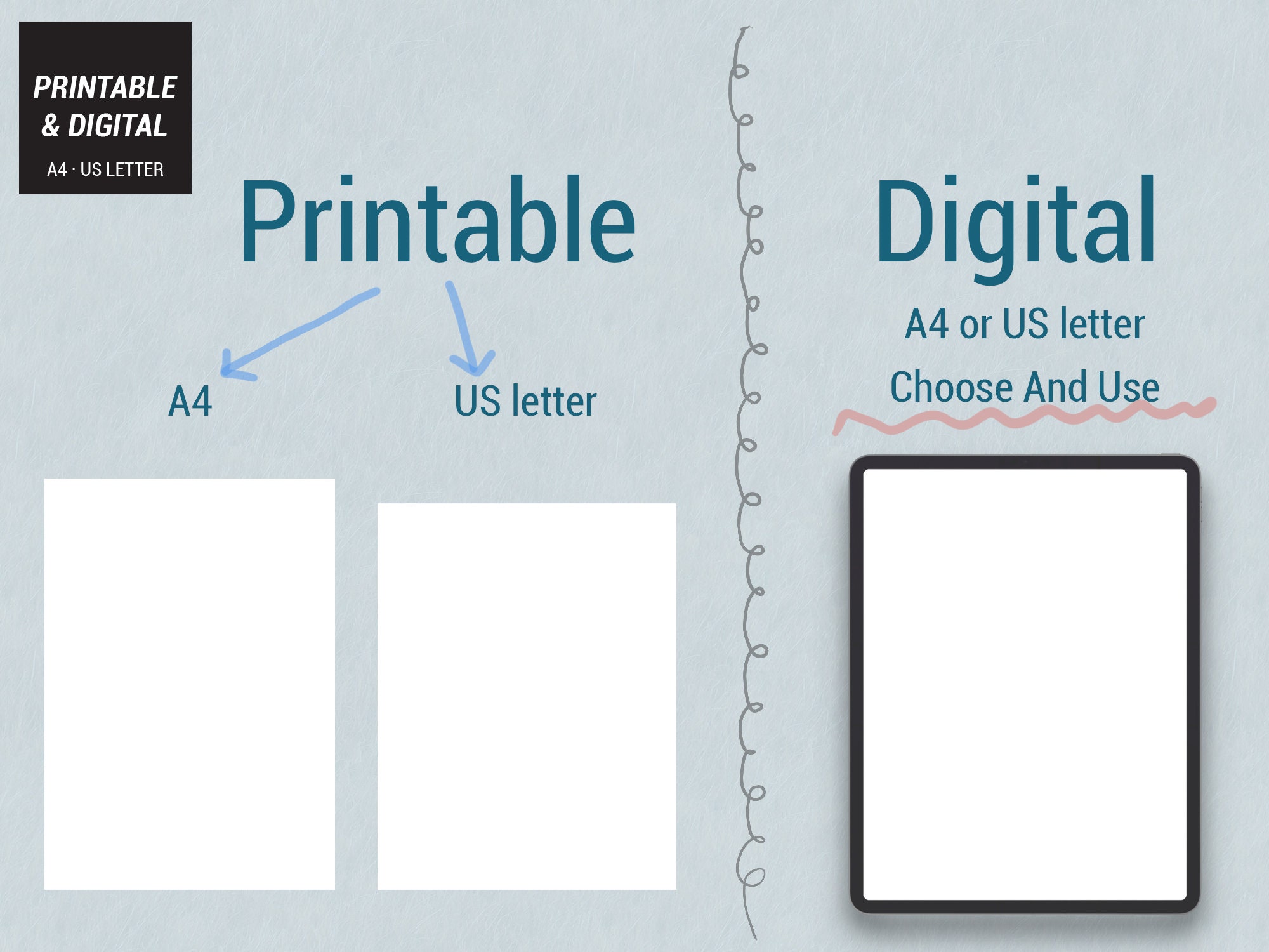 5 Box Line Note Digital / Printable / Various Design Notes / Diary ...