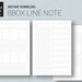 8 Box Line Note Digital / Printable / Various Design Notes / Diary ...