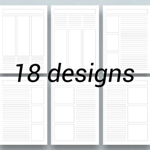 3 Box Line Note Digital / Printable / Various Design Notes / Diary ...