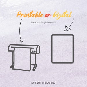 6 Box Line Note Digital / Printable / Various Design Notes / Diary ...