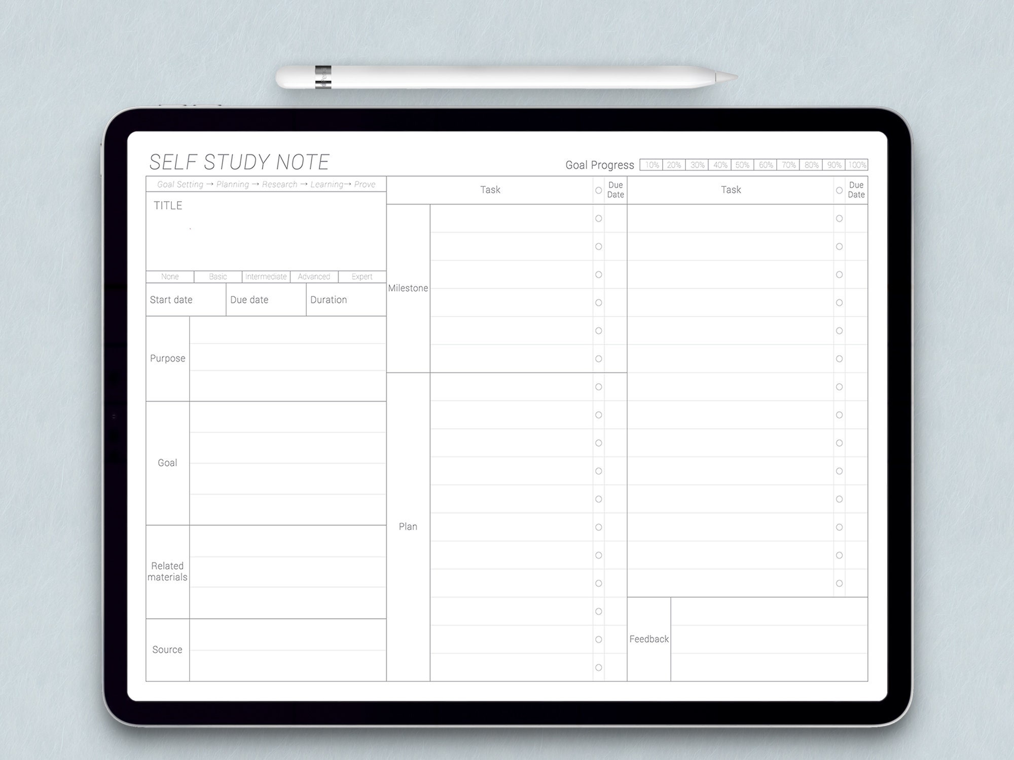 STUDY PLANNER Digital/ Detailed Study Planner / Student - Etsy