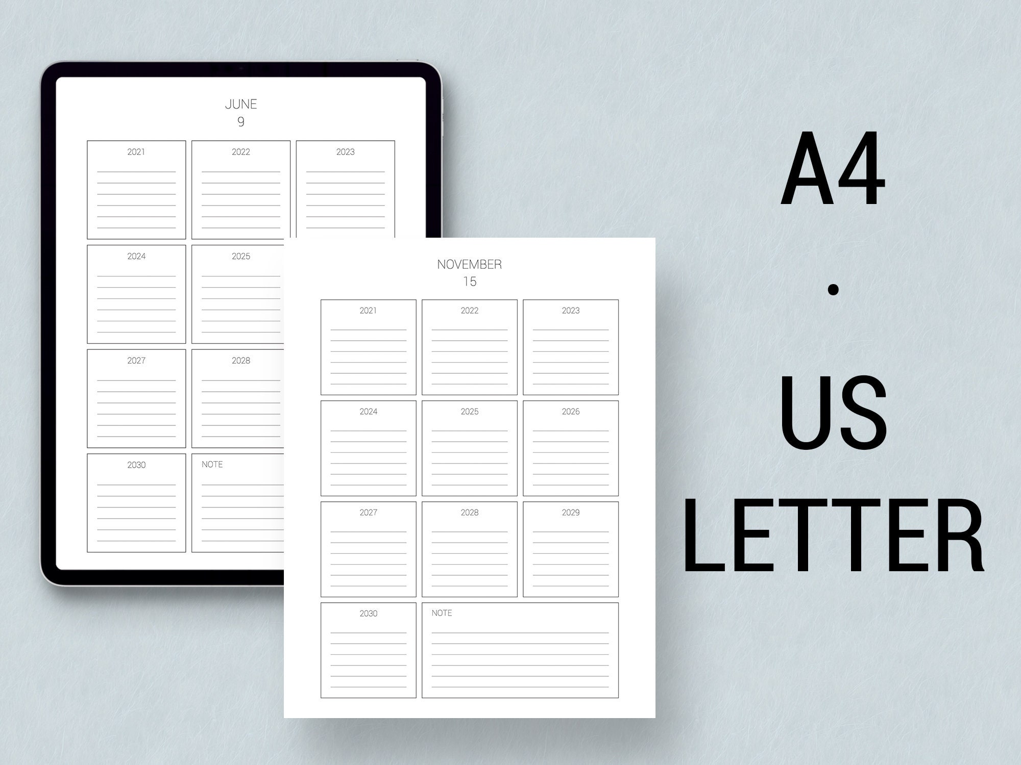 10 YEAR JOURNAL 2021-2030 Digital / Printable / Undated - Etsy