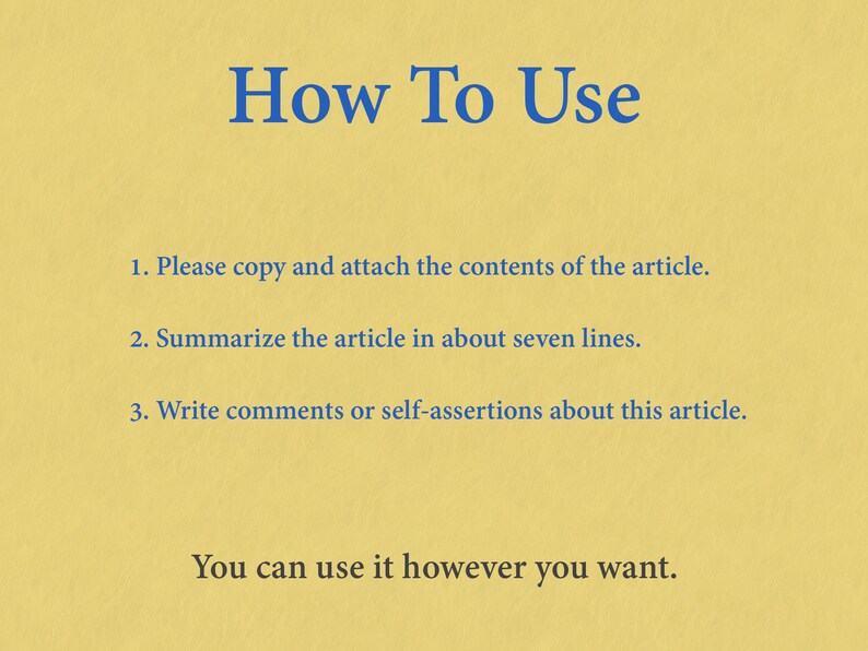 Newspaper Notes / Self Learning /note Pdf/printable A4US - Etsy