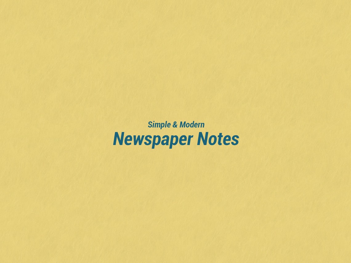 Newspaper Notes / Self Learning /note Pdf/printable A4US - Etsy