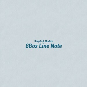 8 Box Line Note Digital / Printable / Various Design Notes / Diary ...