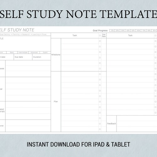 Digital Vocabulary Notebook Template Foreign Language Study | Etsy