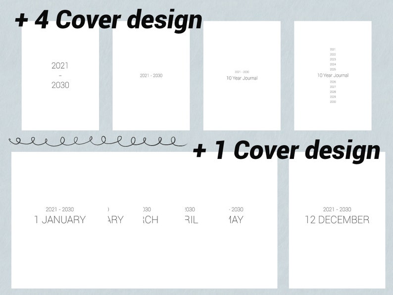 10 YEAR JOURNAL 2021-2030 Digital / Printable / Undated Journal ...