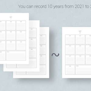 10 YEAR JOURNAL 2021-2030 Digital / Printable / Undated - Etsy
