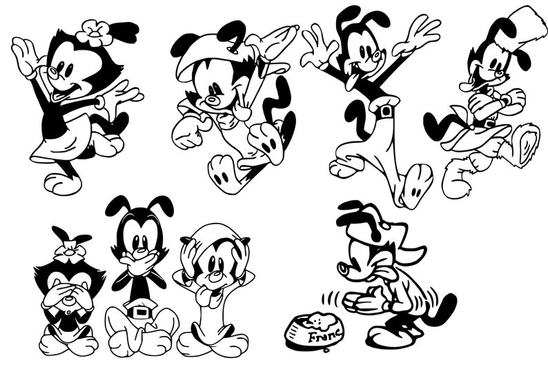 Animaniacs MEGA BUNDLE 20 Logo Design .SVG Clipart Vector | Etsy