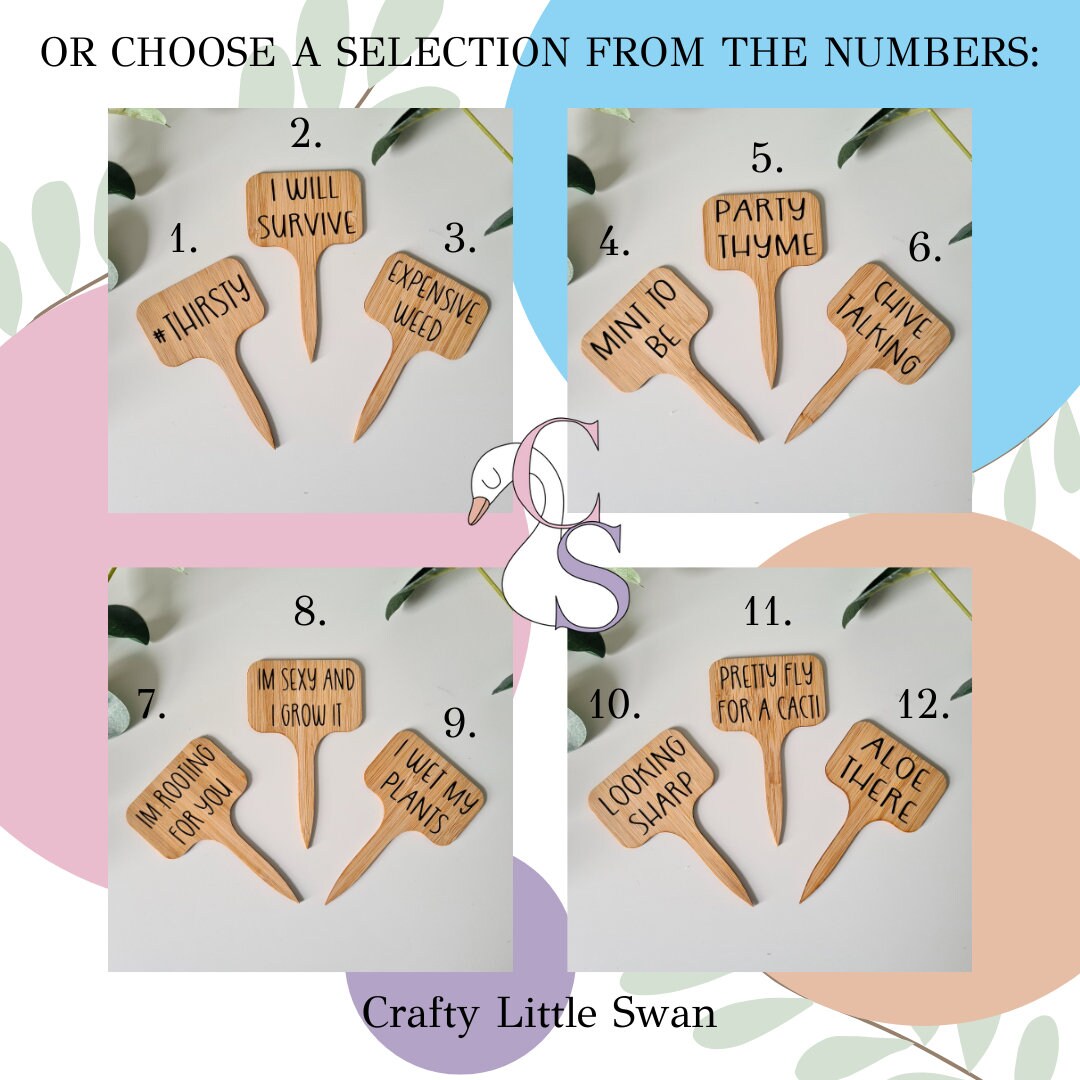 Funny Plant Markers Gift for Plant Lovers Plant Signs - Etsy UK