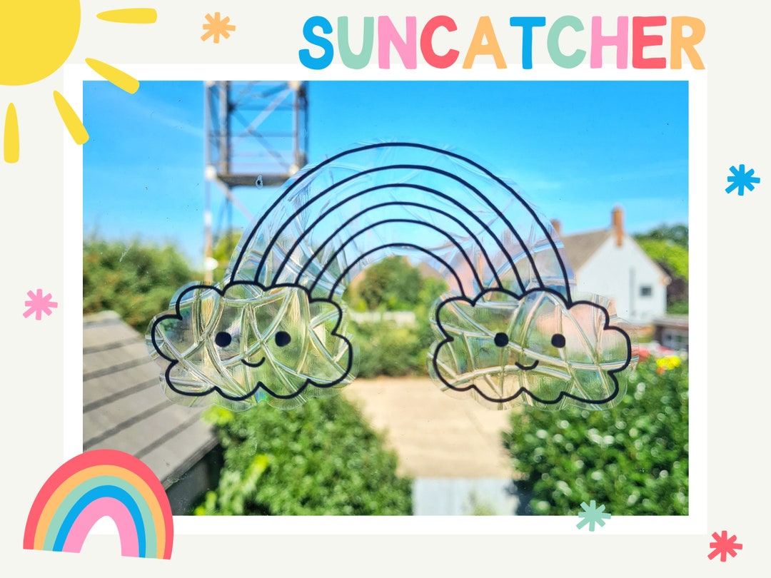 Rainbow Suncatcher Sticker Light Catcher Window Cling Film Sun Catcher ...