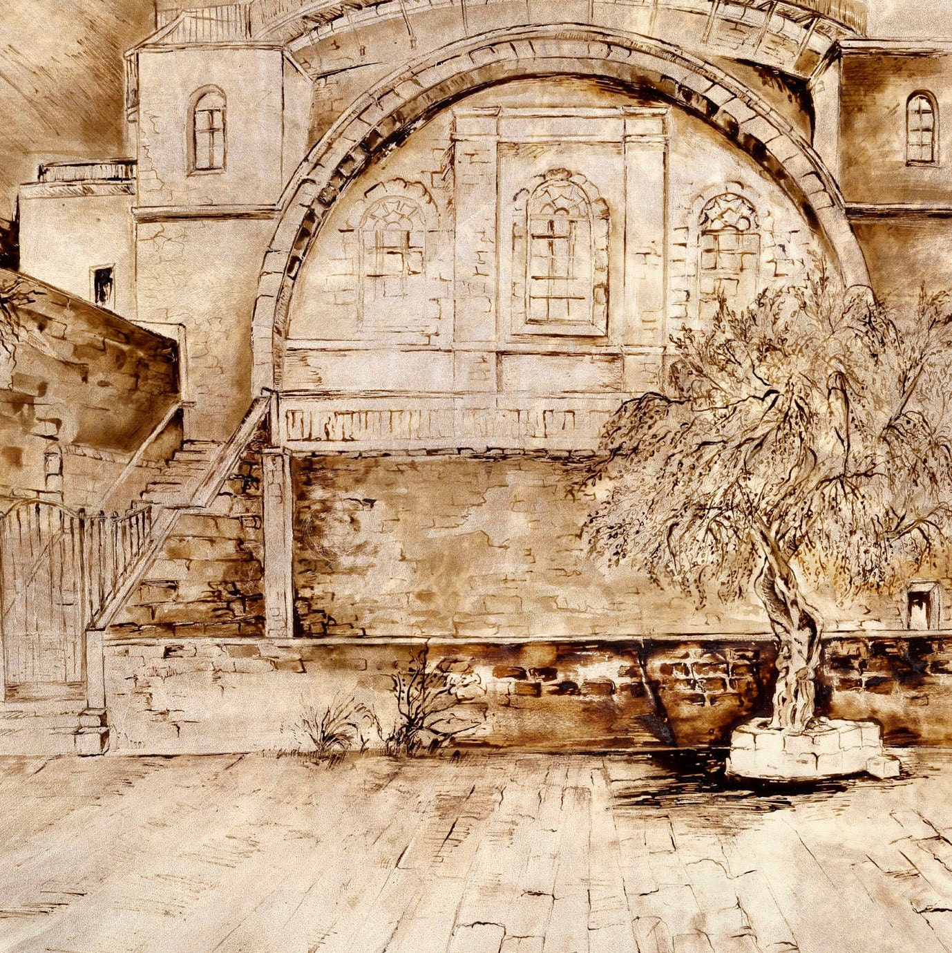 The Hurva Synagogue Museum Quality Print on Archival Paper Unframed ...