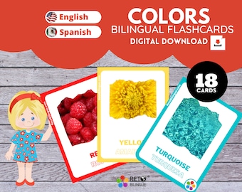 ALPHABET Bilingual Montessori Flashcards English // Spanish | Etsy
