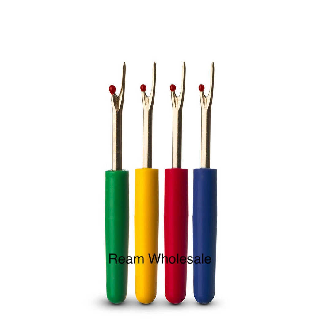 2 X Seam Ripper / Stitch Unpicker- QUICK UNPICK - Multi Cols 8cm Long ...