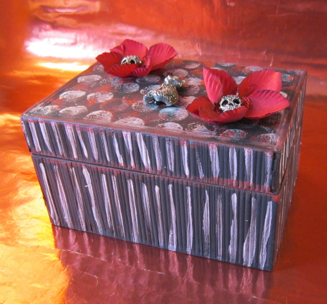 Gothic Storage, Gothic Jewellery Box, Gothic Trinket Box, Small Wooden ...