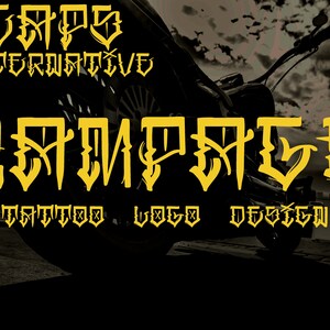 Rampage Custom Tattoo Font - Etsy