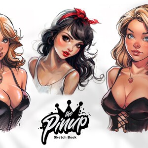 The Pinup Sketch Book, 100+ Comic Inspired Cute Lady References for Procreate! - Etsy