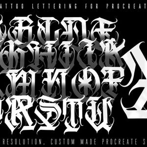 Procreate, Tattoo Lettering Vol.3 1000 Stamps & Brushes, Mega Bundle ...