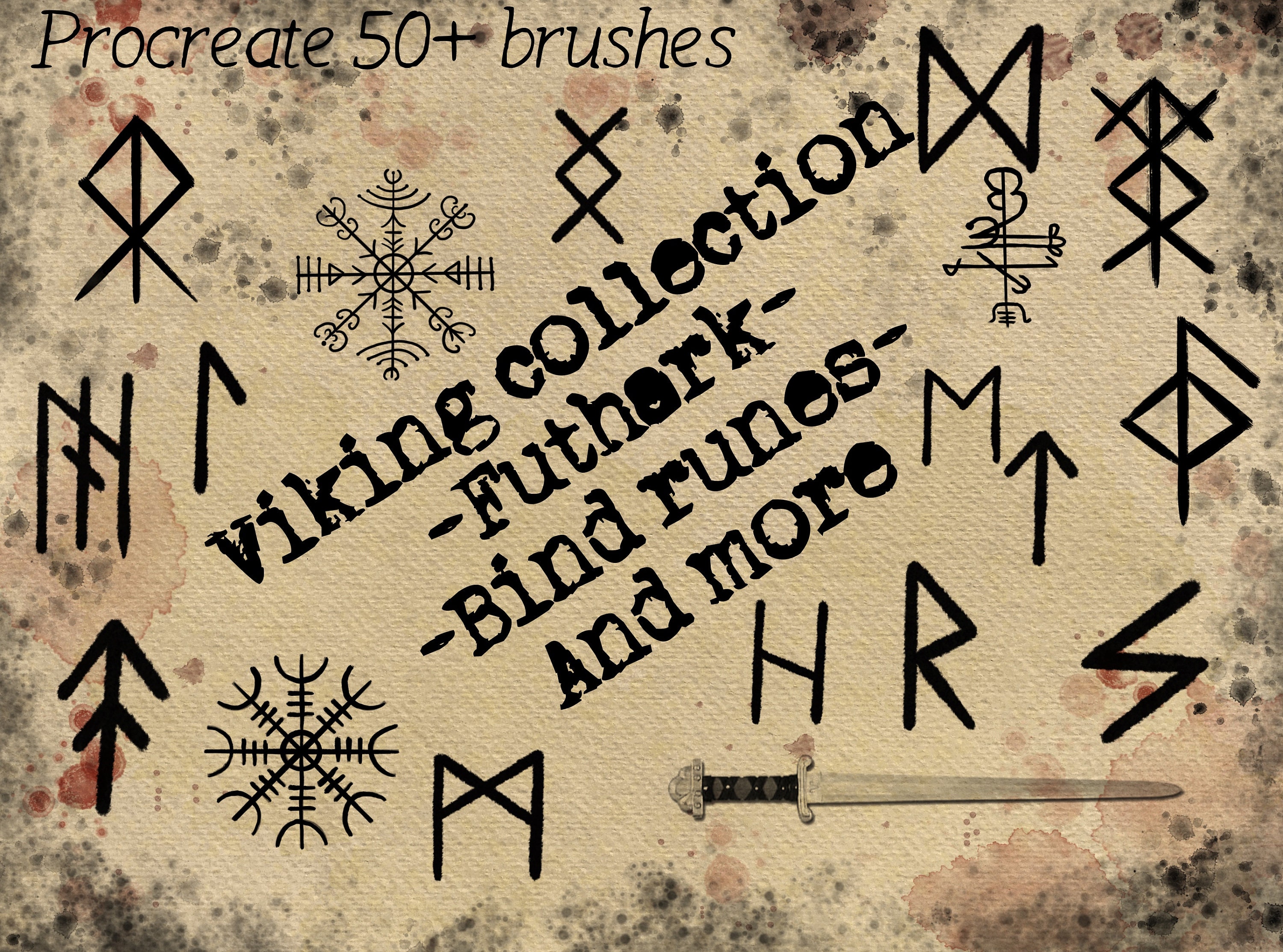 Procreate viking essentials - elder futhark - bindrunes and other ...