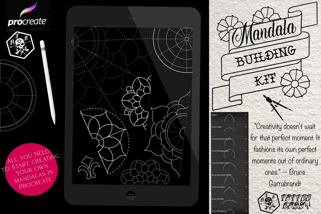 Procreate Mandala DIY Kit Geometry Grid Guides - Etsy
