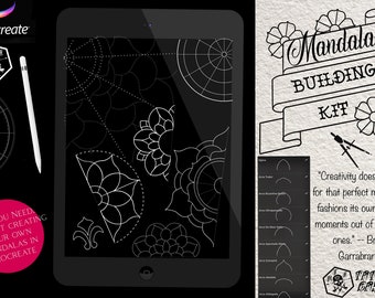 Procreate Mandala and Grid Template Bundle .brushset - Etsy