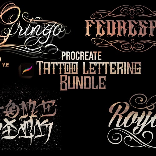 Procreate Lettering Made Easy Logo /7 Font Stamp Brushes - Etsy