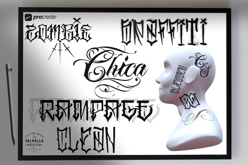 Procreate Tattoo Lettering Vol.3 - Etsy