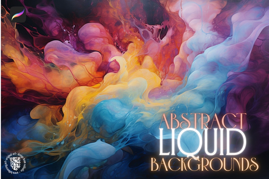 Procreate, Abstract Liquid Textures Texturemania - Etsy