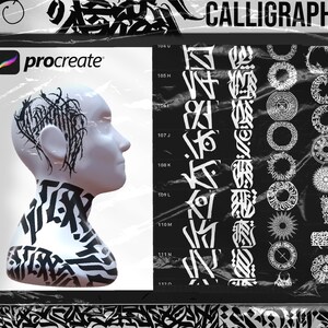 Fond Noir.iii / Calligraphy Art for Procreate - Etsy