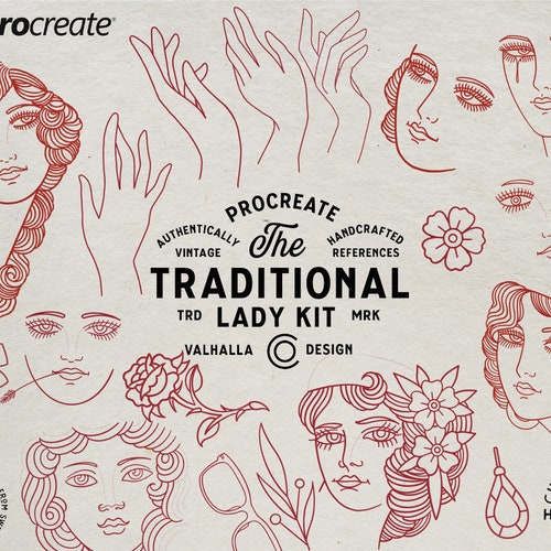 Procreate / the Tattoo Artist Kit - Etsy