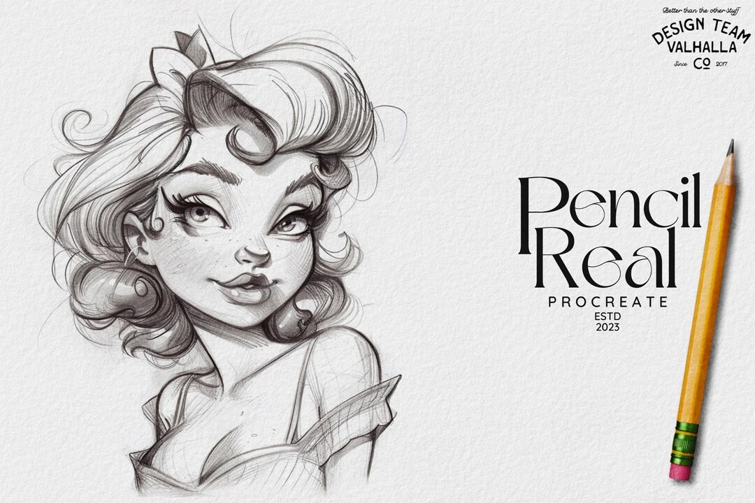 Pencilreal Realistic Pencil Brush Bundle for Procreate, XL Creative Kit ...