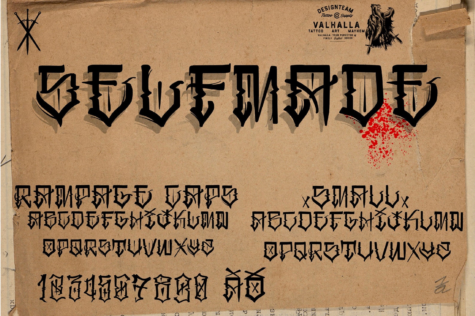 Valhalla Custom Tattoo Fonts Bundle - Etsy