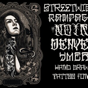 Valhalla Custom Tattoo Fonts Bundle - Etsy