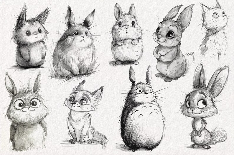 Animal Sketch Reference Bundle for Procreate - Etsy